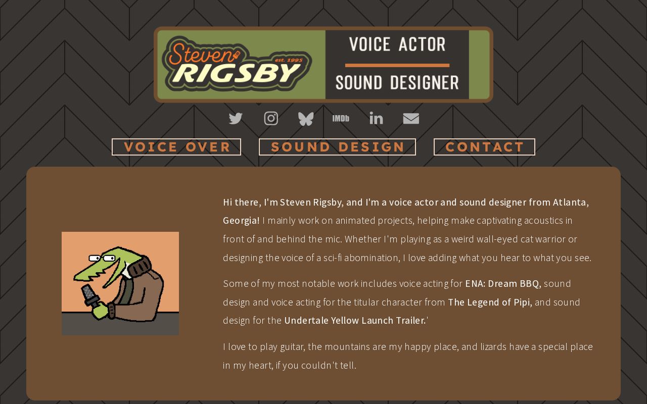 Steven Rigsby - Voice Over Talent, Sound Designer